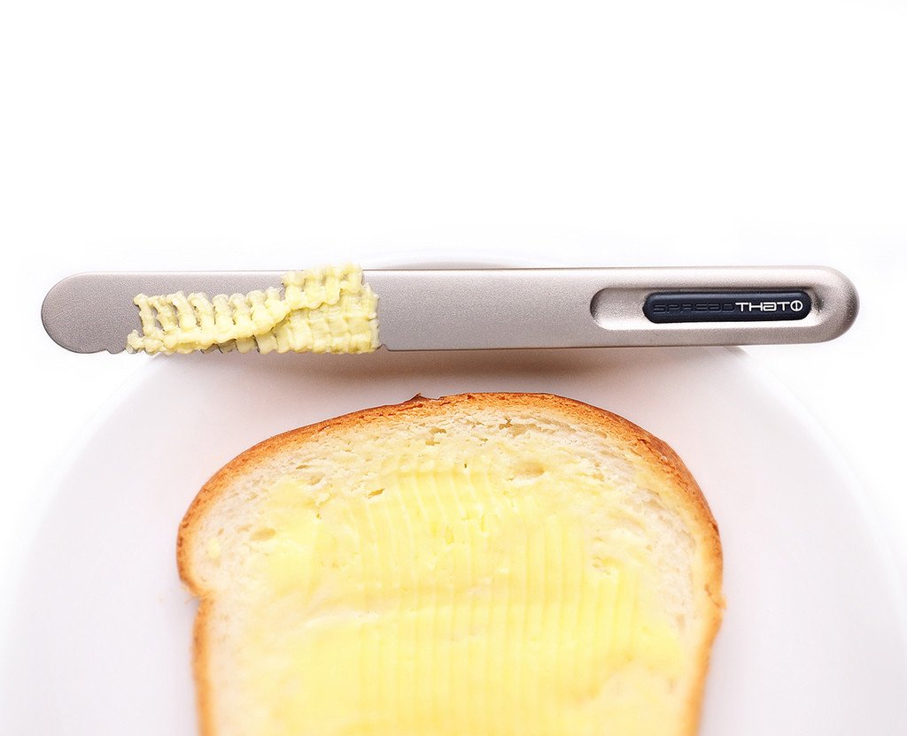 THAT! Spread That Serrated Warming Butter Knife, Copper, Black