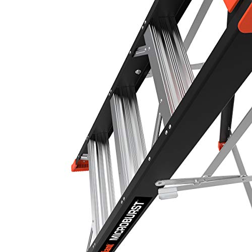 Little Giant Ladders, MicroBurst, 4' Stepladder, Fiberglass, Type 1AA, 375 lbs weight rating, (15700-001)