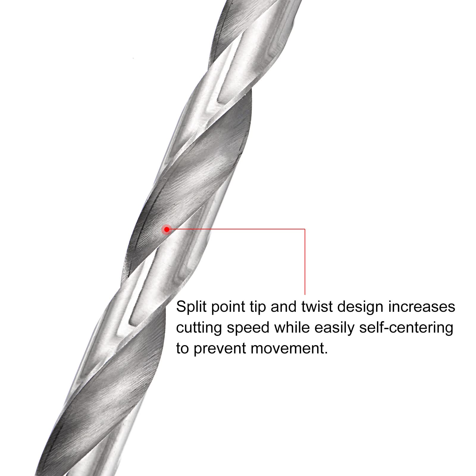 uxcell 11.5mm Twist Drill Bits, High-Speed Steel Straight Shank Extra Long Drill Bit 255mm Length for Wood Plastic Aluminum