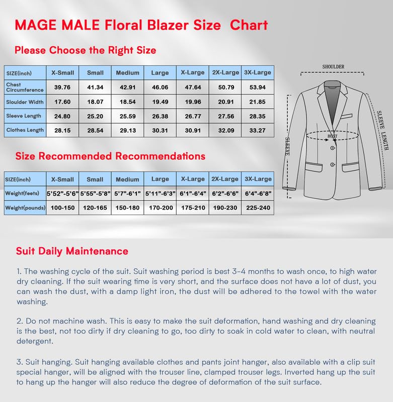 MAGE MALE Men's Tuxedo Jacket Slim Fit One Button Solid Shawl Lapel Blazer Jacket for Dinner,Prom,Party