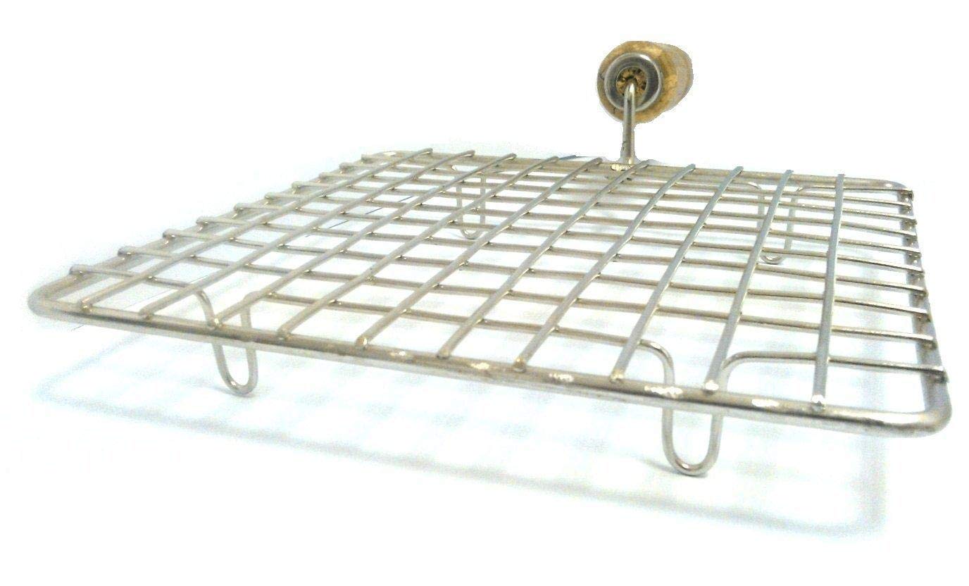 Shriya Stainless Steel Wire Roaster Papad Jali Wooden Handle Square With Roasting Net,Papad Jali,Roti Jali,Roaster Stainless Steel Square Roti Grill