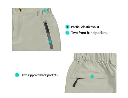 Little Donkey Andy Women's Stretch Quick Dry Cargo Shorts for Hiking, Camping, Travel Khaki Size XXL