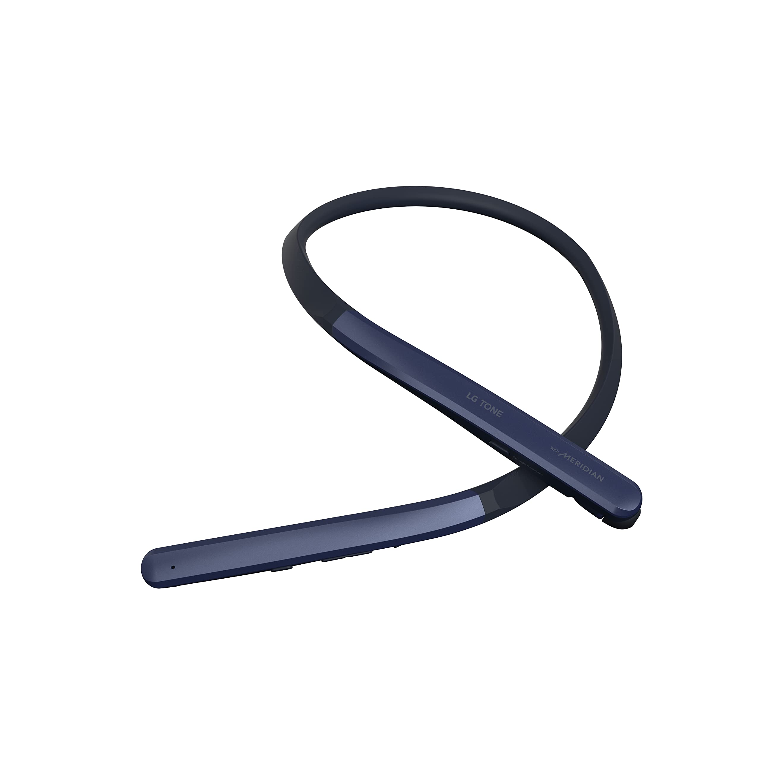 LG Tone Flex Wireless Bluetooth Stereo Neckband Earbuds HBS-XL7-32-Bit Hi-Fi DAC, Meridian Audio,Google Assistant (Wall & Car Charger- Navy Blue) (Renewed)