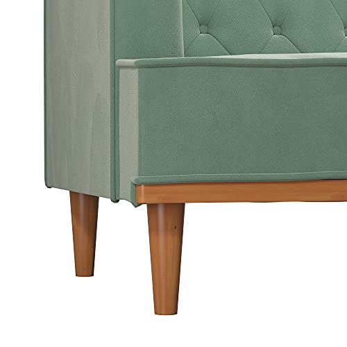 Mr. Kate Stella Vintage Convertible Sofa Bed Futon, Teal Velvet