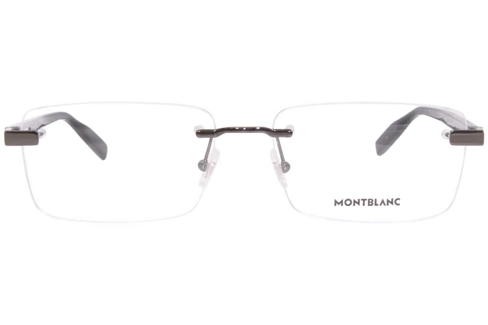 Montblanc Rimless Eyeglasses MB0055O 005 Dark Ruthenium/Black 59mm 0055