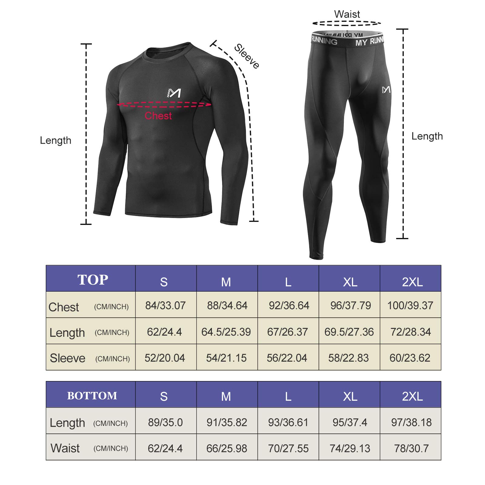 MEETYOO Thermal Underwear for Men, Men's Base Layer,Men's Long Johns Lined with Hunting Gear Green
