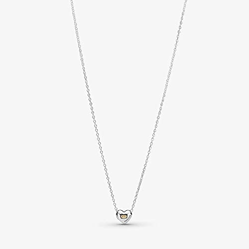 Pandora Domed Golden Heart Collier Necklace 399399C00-45