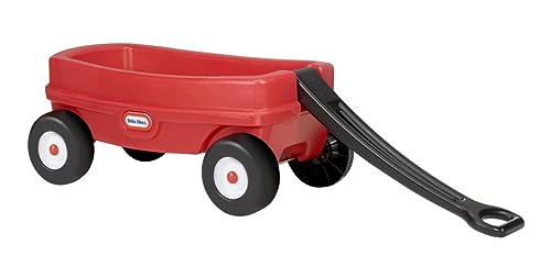 Little Tikes Lil' Wagon – Red And Black, Indoor and Outdoor Play, Easy Assembly, Made Of Tough Plastic Inside and Out, Handle Folds For Easy Storage | Kids 18