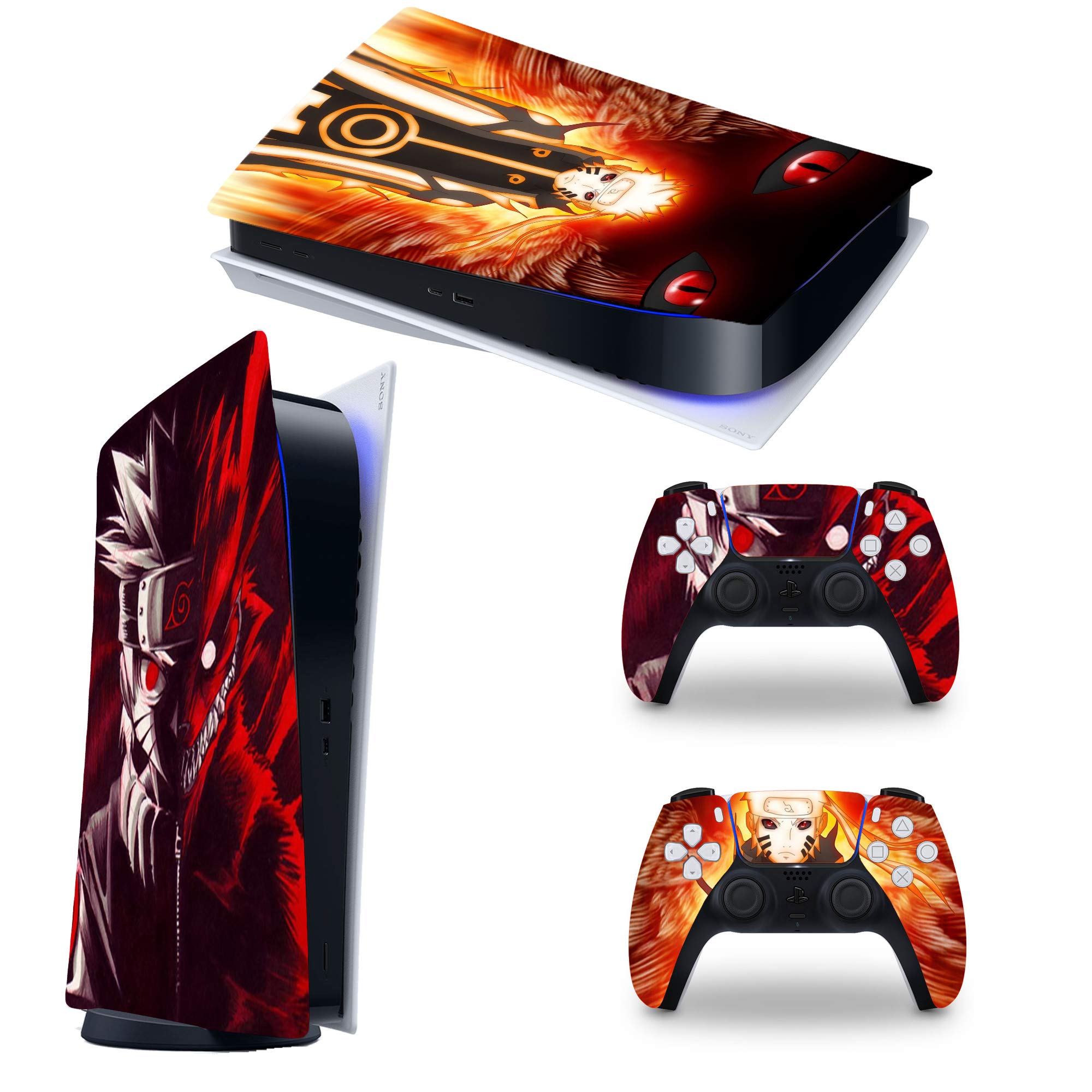 Ninja Village Leaf - PS5 Digital Edition Skin Console and 2 Controller, Vinyl Decal Sticker Full Cover Protective