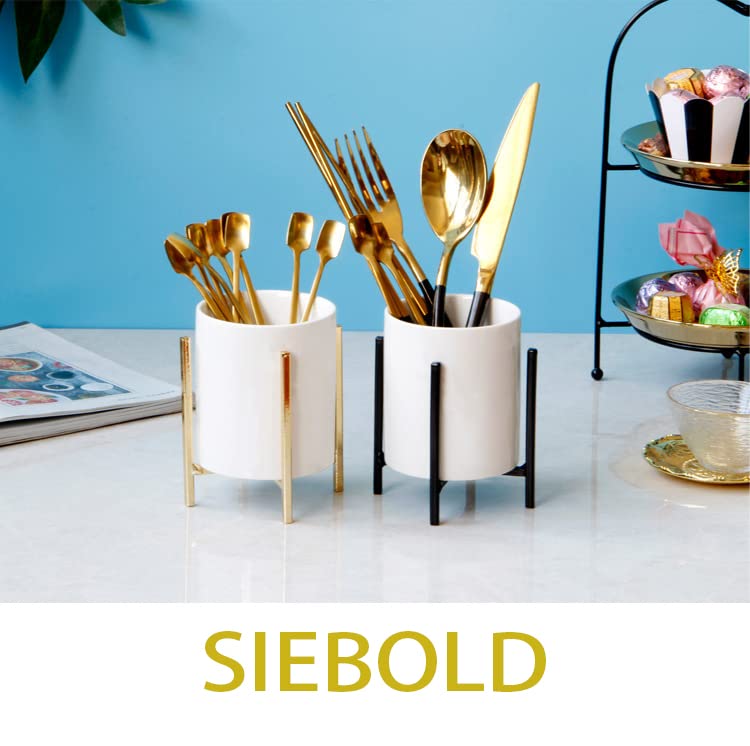 SIEBOLD Silverware Holder,Kitchen Utensil Holder,Flatware Organizers With Metal Frame, Mesh Flatware Holder Organizer Perfect for Home, Kitchen, Countertop, Party, Camping, Outdoor and Restaurant