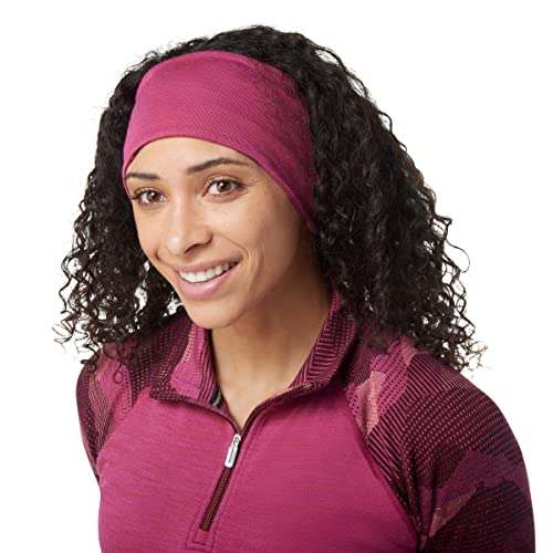 Smartwool Thermal Merino Colorblock Headband | Merino Wool Sweatband For Men and Women, Festive Fuchsia Heather, One Size
