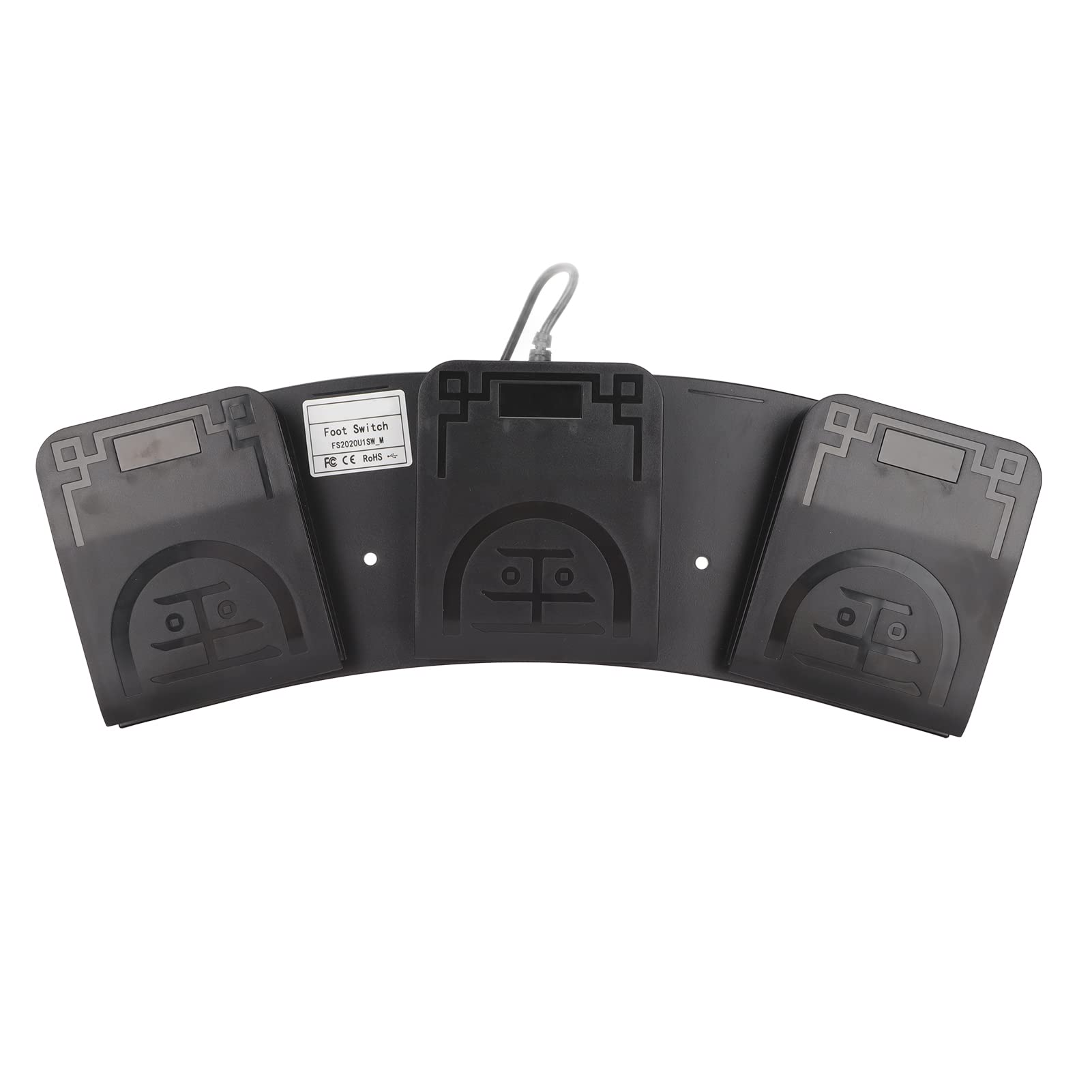USB Triple Foot Pedal, PC Gaming Foot Pedal, Triple Keys MIDI Controller Mechanical Switch Programmable Computer Keyboard for Playing Games Factory Testing