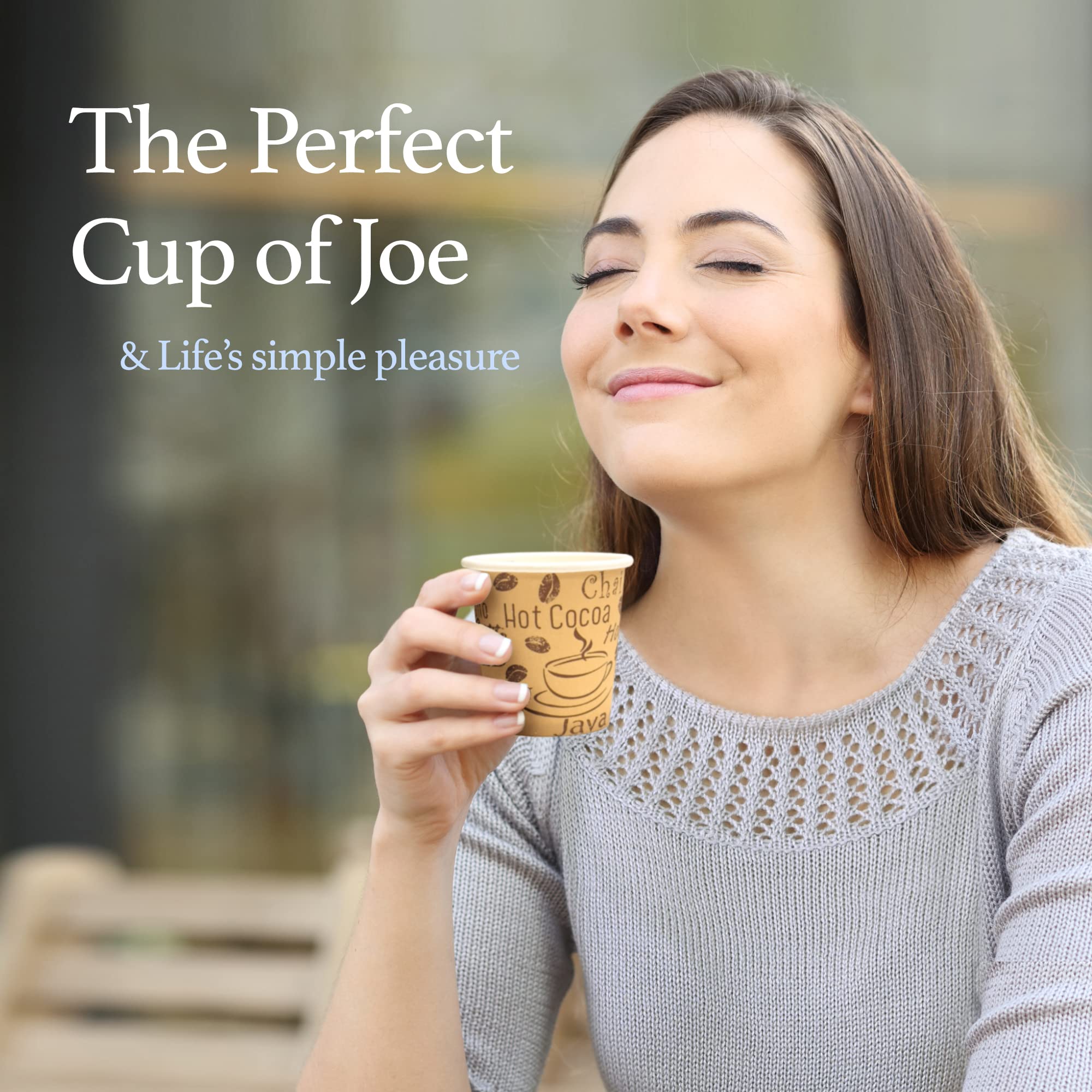 Shop Square 4 oz Disposable Espresso Cups, 50 Pack Small Disposable Cups, Small Paper Hot Cups for Coffee and Tea, Disposable Paper Cups for Home, Offices and Restaurants