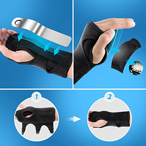 psycilla Fits Both Hands-Copper Infused Adjustable Support Splint Wrist Brace for Carpal Tunnel Relief Support-Both a Wrist Splint (1 pk)