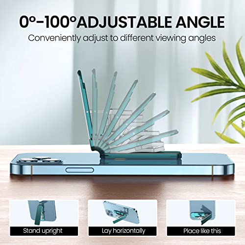 Paton Phone Kickstand,Vertical and Horizontal Stand,Adjustable Angle,Foldable Cell Phone Kickstand with iPhone 13/13 Pro/13 mini/13 Pro Max/12/12 Pro/12 mini/12 Pro Max and More (Green)