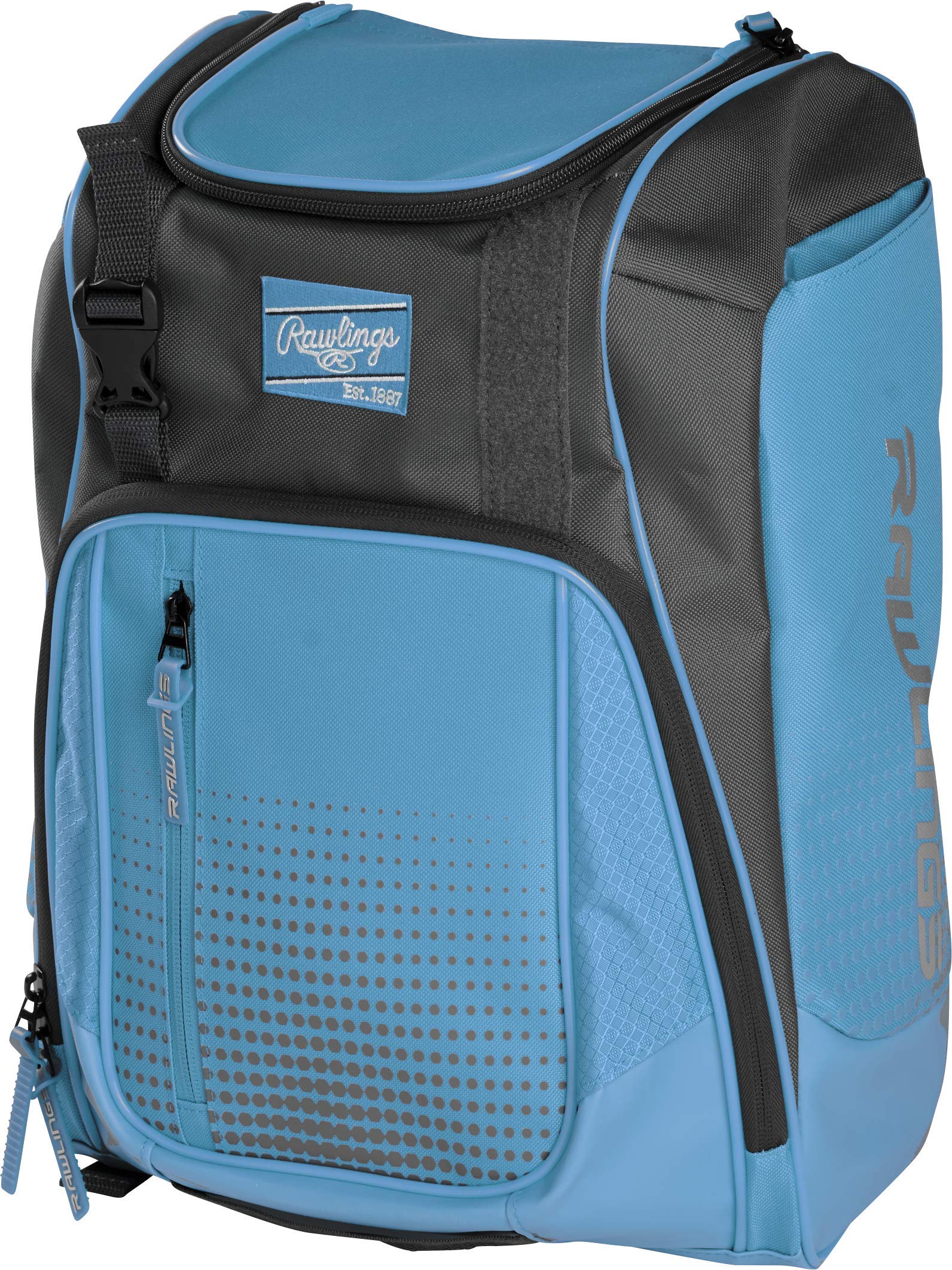 Rawlings | FRANCHISE Backpack Equipment Bag | Baseball / Softball | Columbia Blue