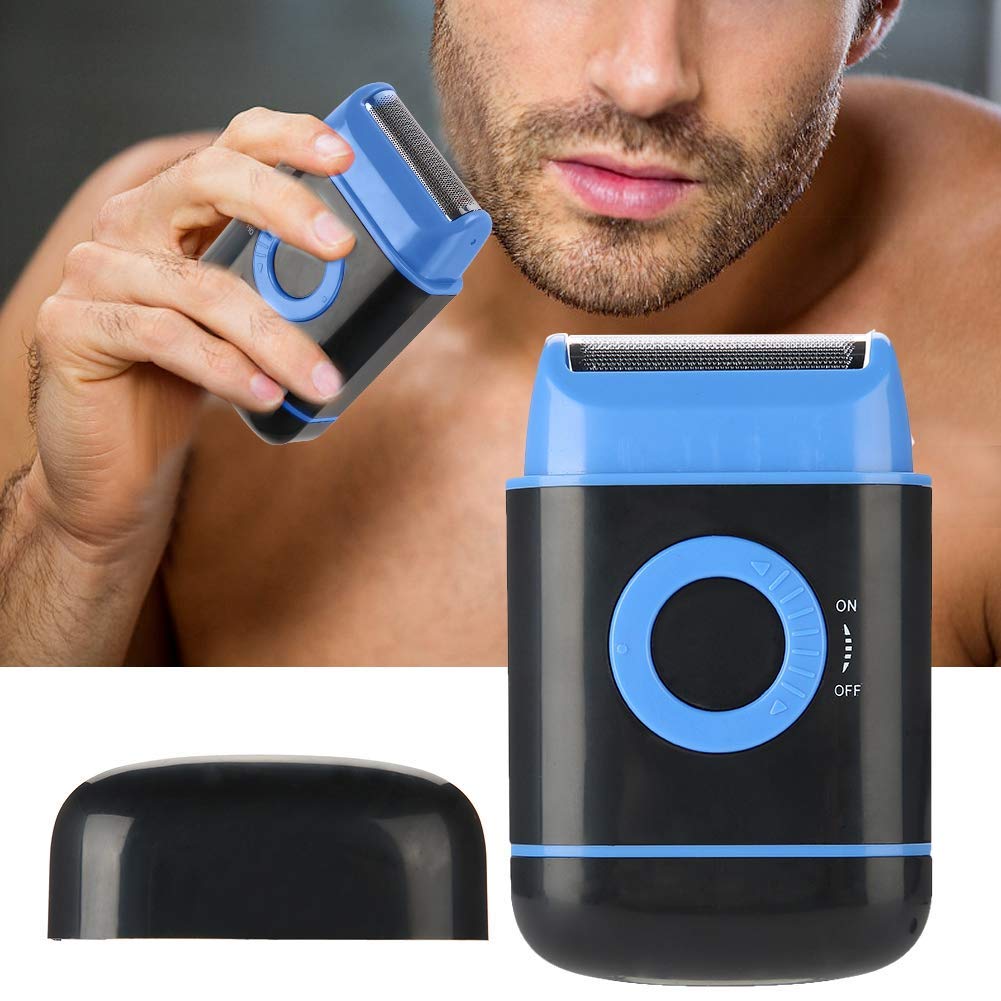 Men's Shaver, Electric Shaver Dry Battery, Electric Beard Reciprocating, Shaver Black/Blue/Red, Best Men(Blue)