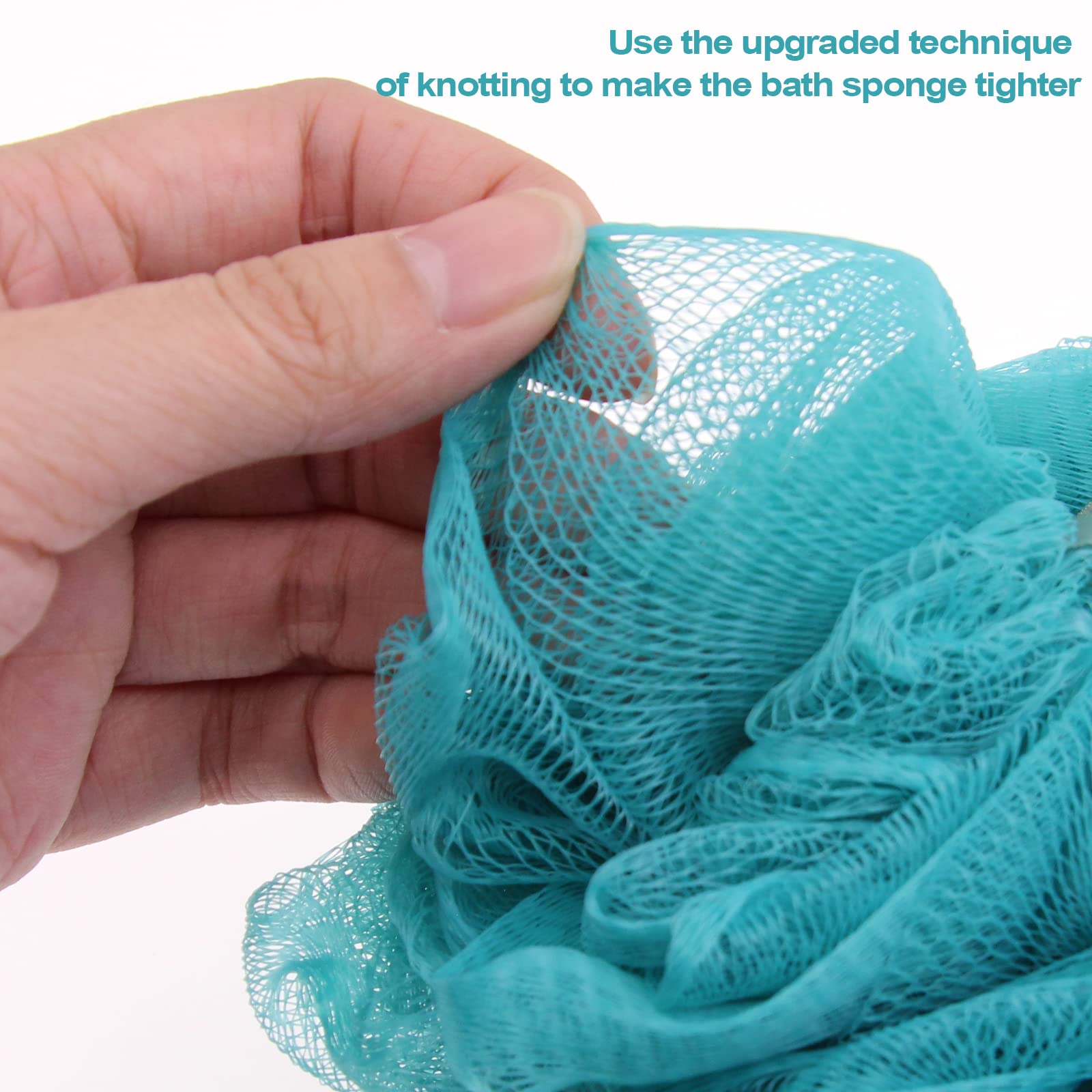 Ymemok 4Pcs Bath Shower Loofah Sponge 60g Mesh Balls Sponge Scrubber for Women and Men