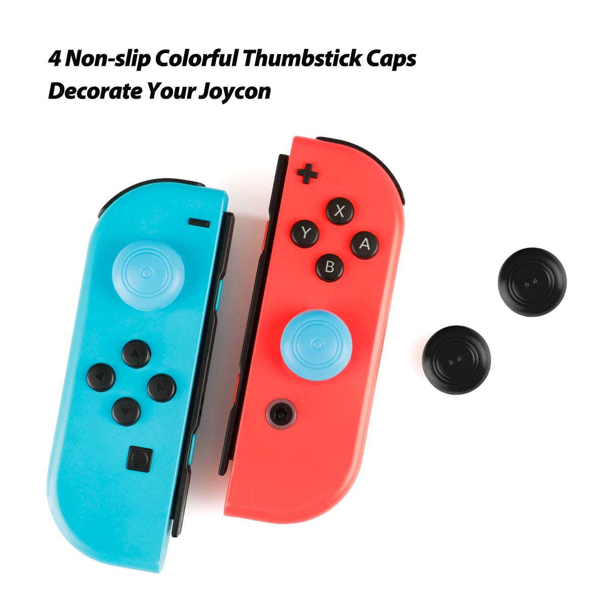 Nolansend Joypad Joystick Replacement for Switch, Repair Tool Kit for Switch and Joy Con with 2 Joystick Analog Thumb Sticks, Tri-Wing, Cross Screwdriver and 4 Thumbstick Caps