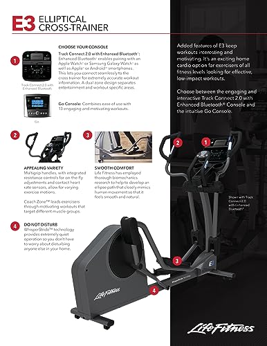 Life Fitness E3 Cross Trainer Elliptical Exercise Machine with Go Console