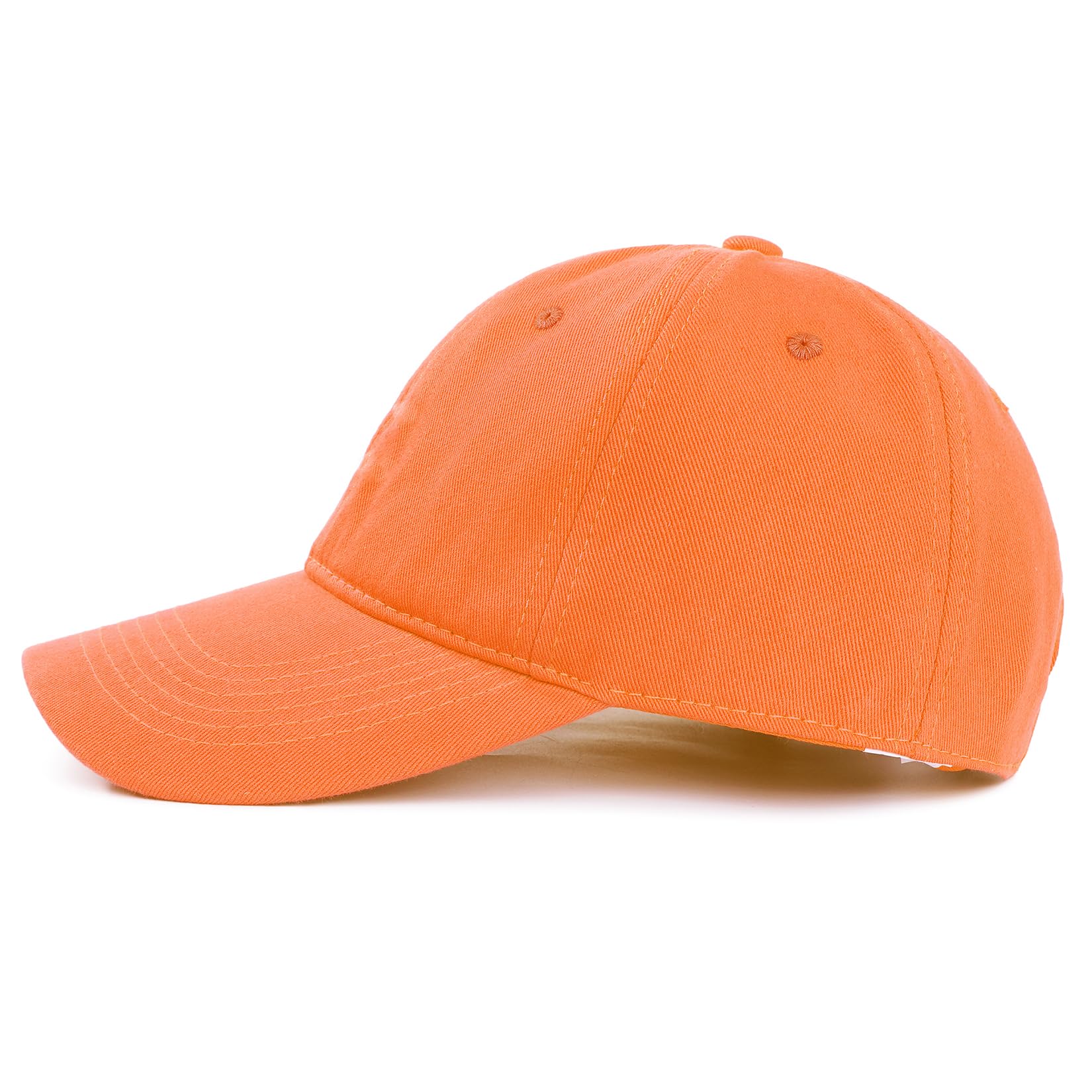 Smile Face Baseball Cap for Women Men Cotton Running Hats Adjustable Dad Hat Low Profile Unstructured Orange Hat Orange One Size