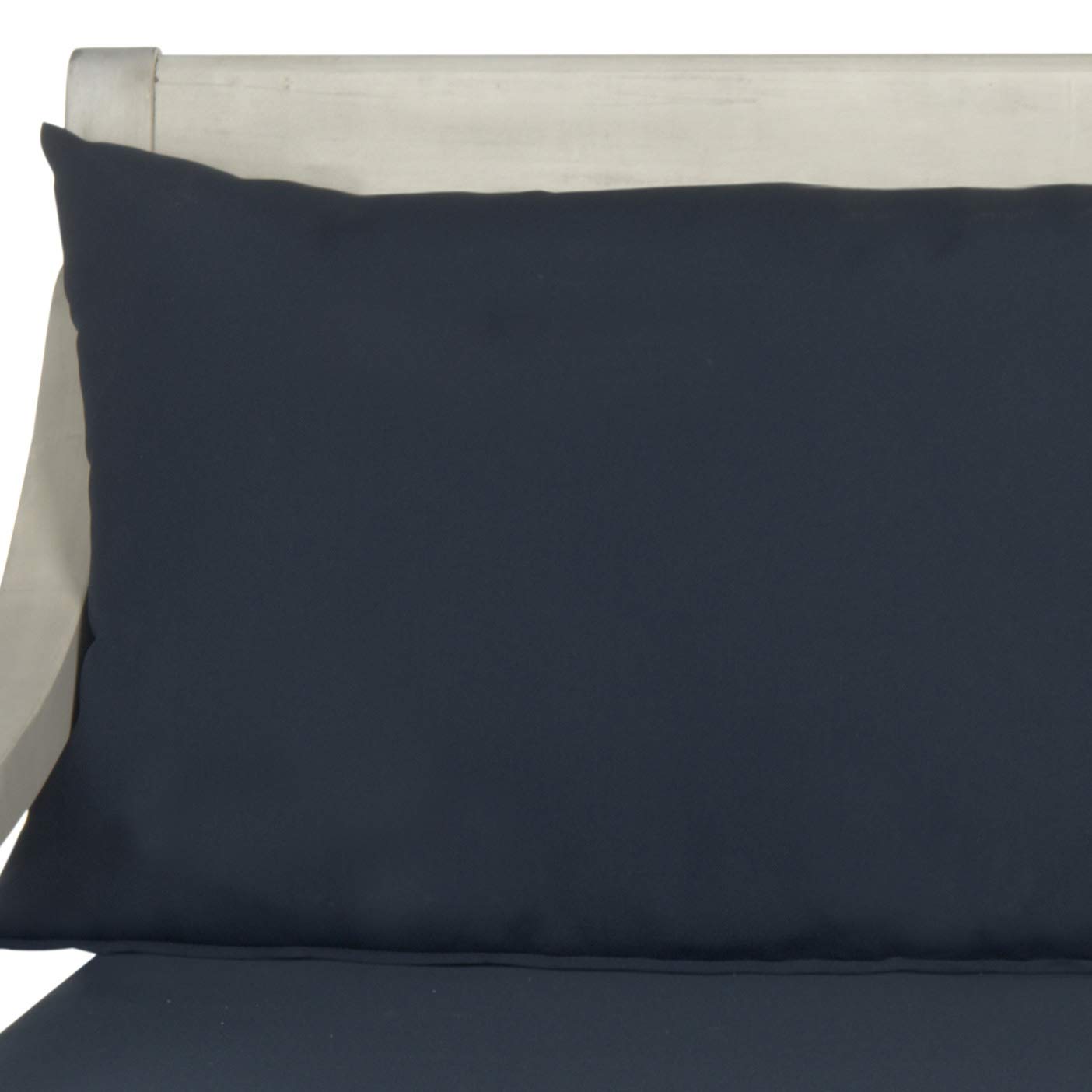 Safavieh Outdoor Collection Pasadena Grey Day Bed PAT6724K, Dark Slate Gray/Beige