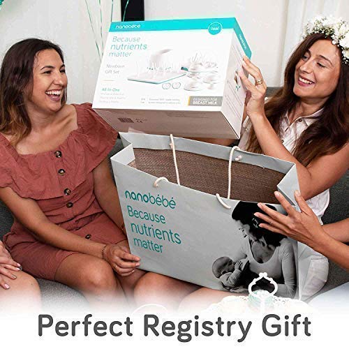 Nanobebe Complete Newborn Feeding Set Bundle with Breast Milk Storage System for Nursing Moms - Baby Bottles, Drying Rack, Sterilizer, Baby Pacifiers, Breast Milk Storage Bag System (37 Items)