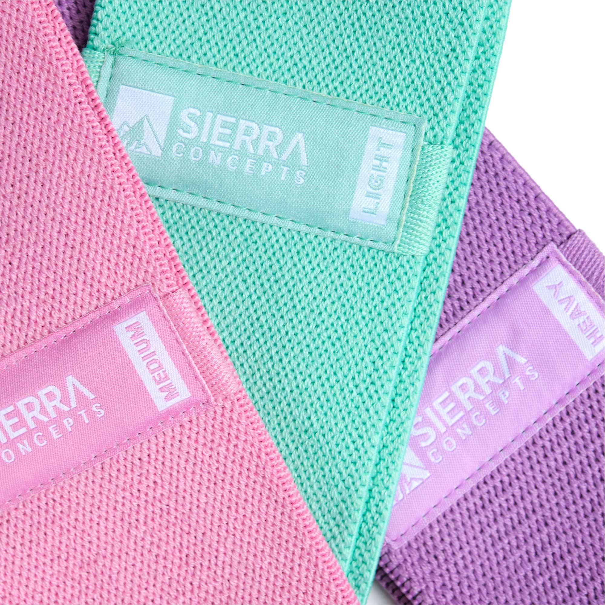 Sierra Concepts 2 Pack Jump Rope Set and Resistance Fabric Cloth Booty Bands for Exercise Working Out of Thigh Legs Hip Glute Butt