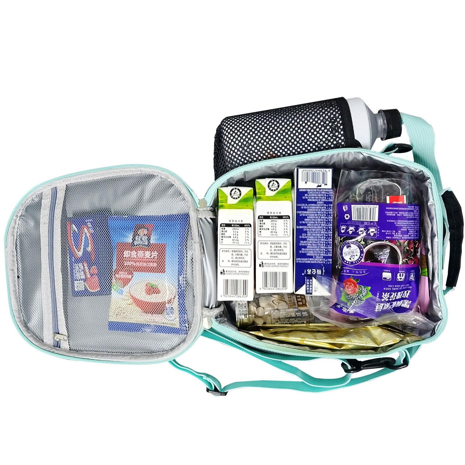 Lebsitey Lunch Bag, Reusable Insulated 3D Cartoon Pattern Dinosaur Lunch Bag with Handle and Bottle Pocket for Boys Back to School Preschool Kindergarten Elementary and Picnic Travel