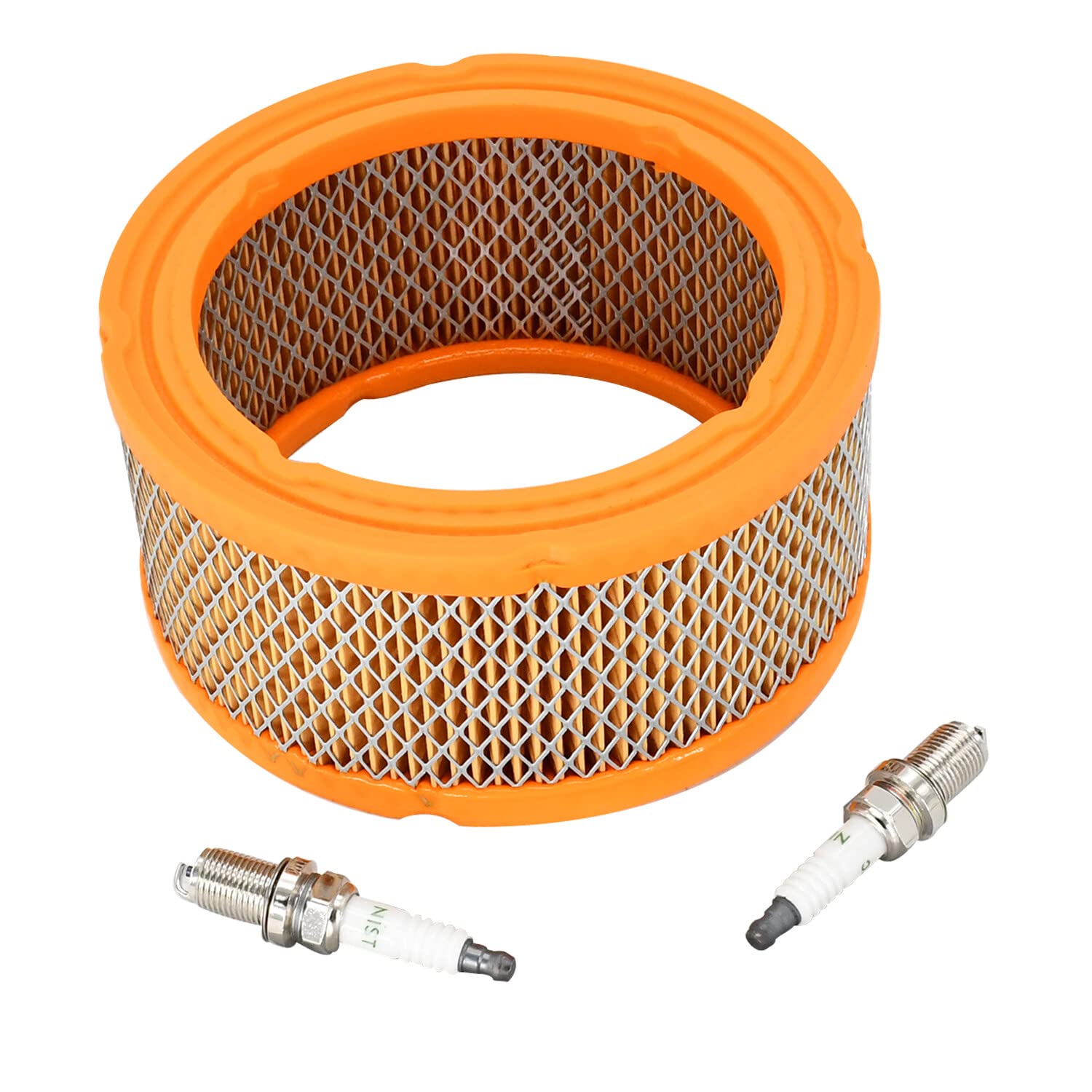 Weelparz 0C8127 Air Filter with 2 Spark Plugs Compatible with Generac V-Twin 760cc & 990cc Engines GN410 GTH760 GTH990 12-18 KW Air-Cooled Generator