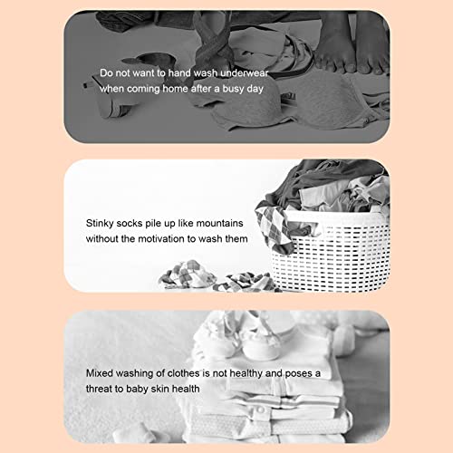 Portable Washing Machine, 6L 30W Portable Washer Small Washer with Drain Bucket Small Items, Ideal Choice for Camping, RV, Travel, Small Spaces, Lightweight and Easy to Carry
