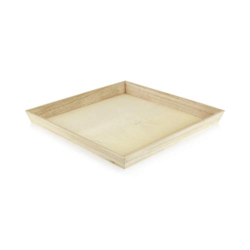 PacknWood Noah31 Rectangular Wooden Tray (Case of 10) - Large Charcuterie Board Set - Decorative Wooden Serving Trays for Party | Wood Tray for Kitchen Counter and Food Trays for Eating on Couch