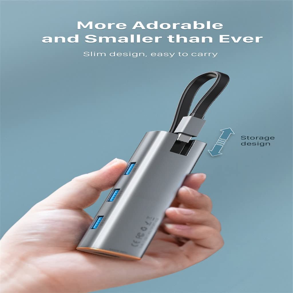 XXXDXDP CABLETIME Multi 5 in 1 USB HUB Type C to 4K 60Hz -Compatible USB 3.0 PD 100W for PC Air