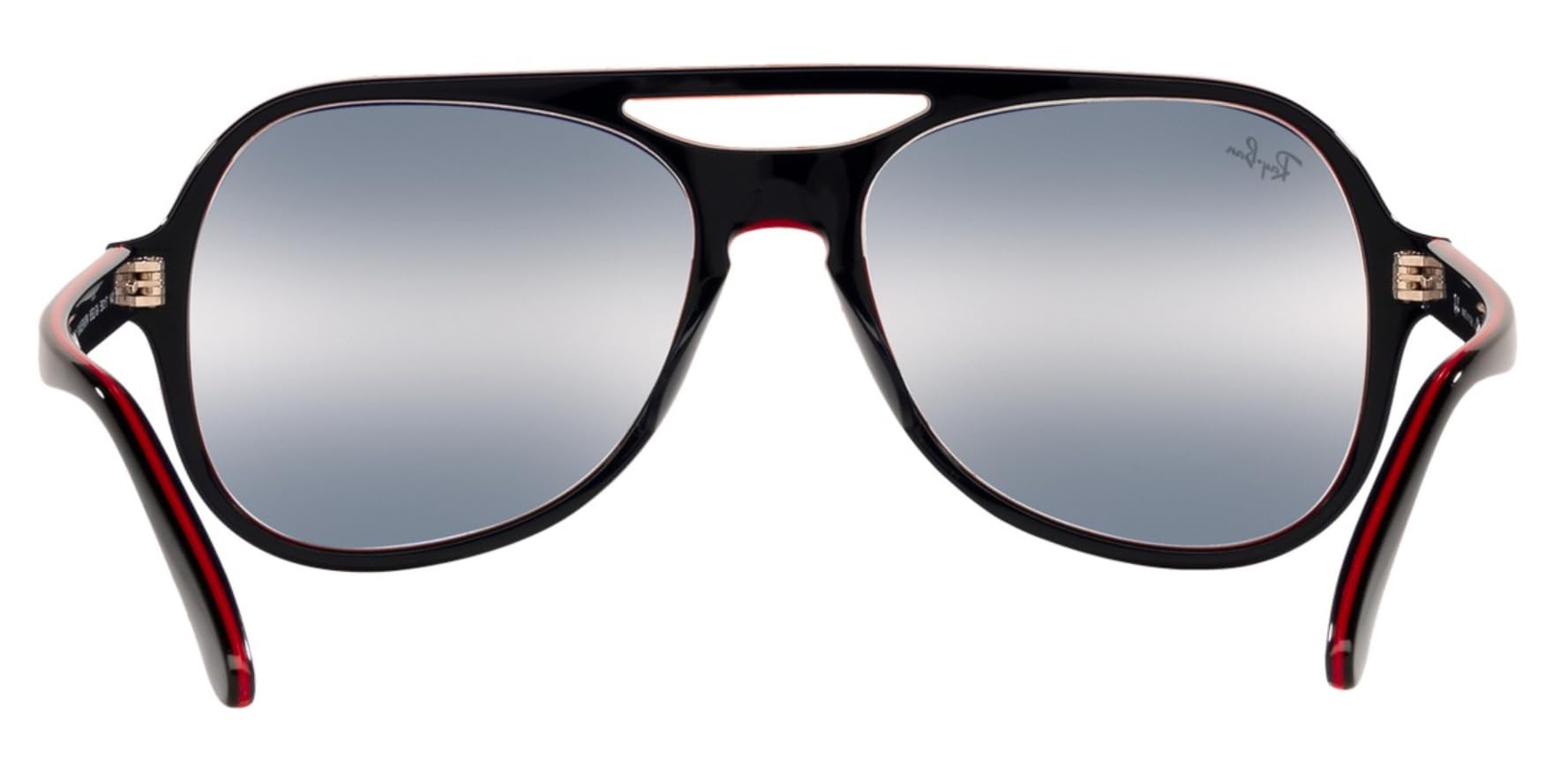 Ray-Ban Rb4357 Powderhorn Aviator Sunglasses, Black Transparent Black/Polarized Black, 58 mm