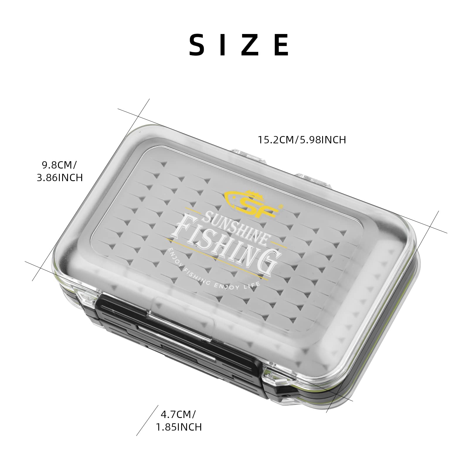 SF Clear Nylon Tippet Line with Holder Fly Fishing Tippets Leaders Trout # Nylon 3-4-5-6X Combo &Fly Fishing Silicon Waterproof Fly Box Double Side