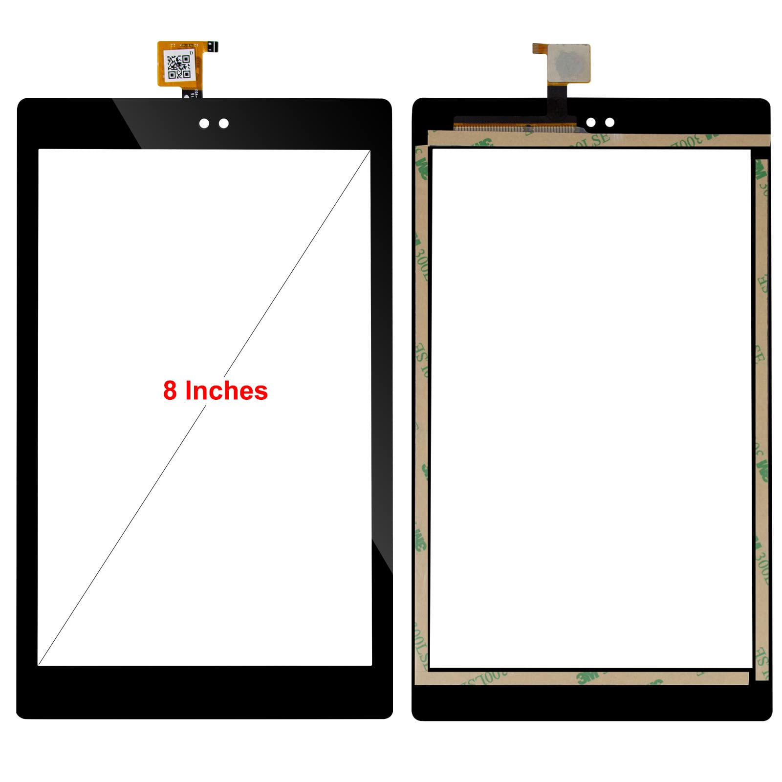 S-Union Upgraded Touch Screen Digitizer Replacement for Amazon Kindle Fire HD 8 8th Gen 2018 L5S83A with Tempered Glass Film and Professional Tool Kit (8 Inch)