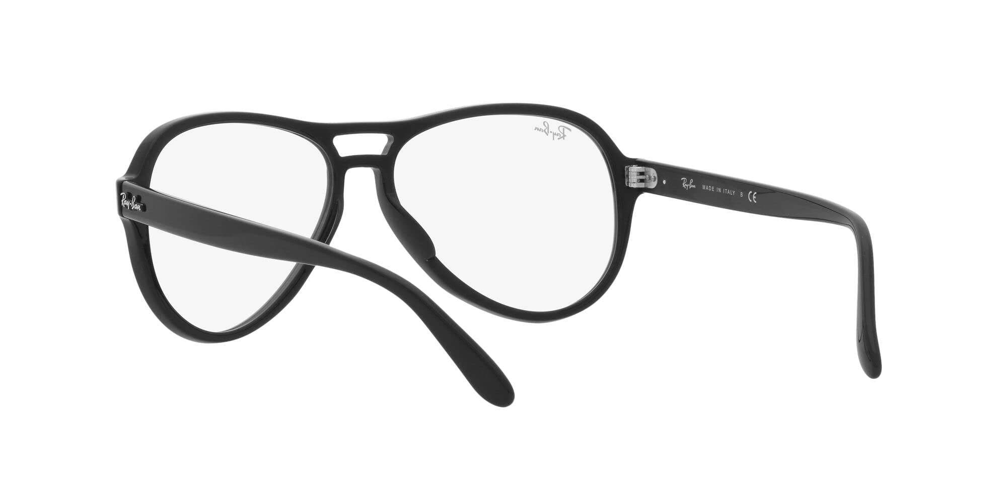 Ray-Ban RX4355V Vagabond Aviator Prescription Eyewear Frames, Black/Demo Lens, 58 mm