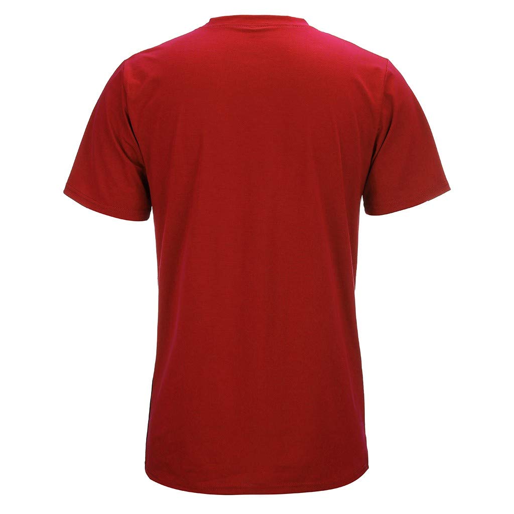 Mens 2 Piece Outfit Sport Set Short Sleeve Summer Leisure Casual Short Thin Sets Red
