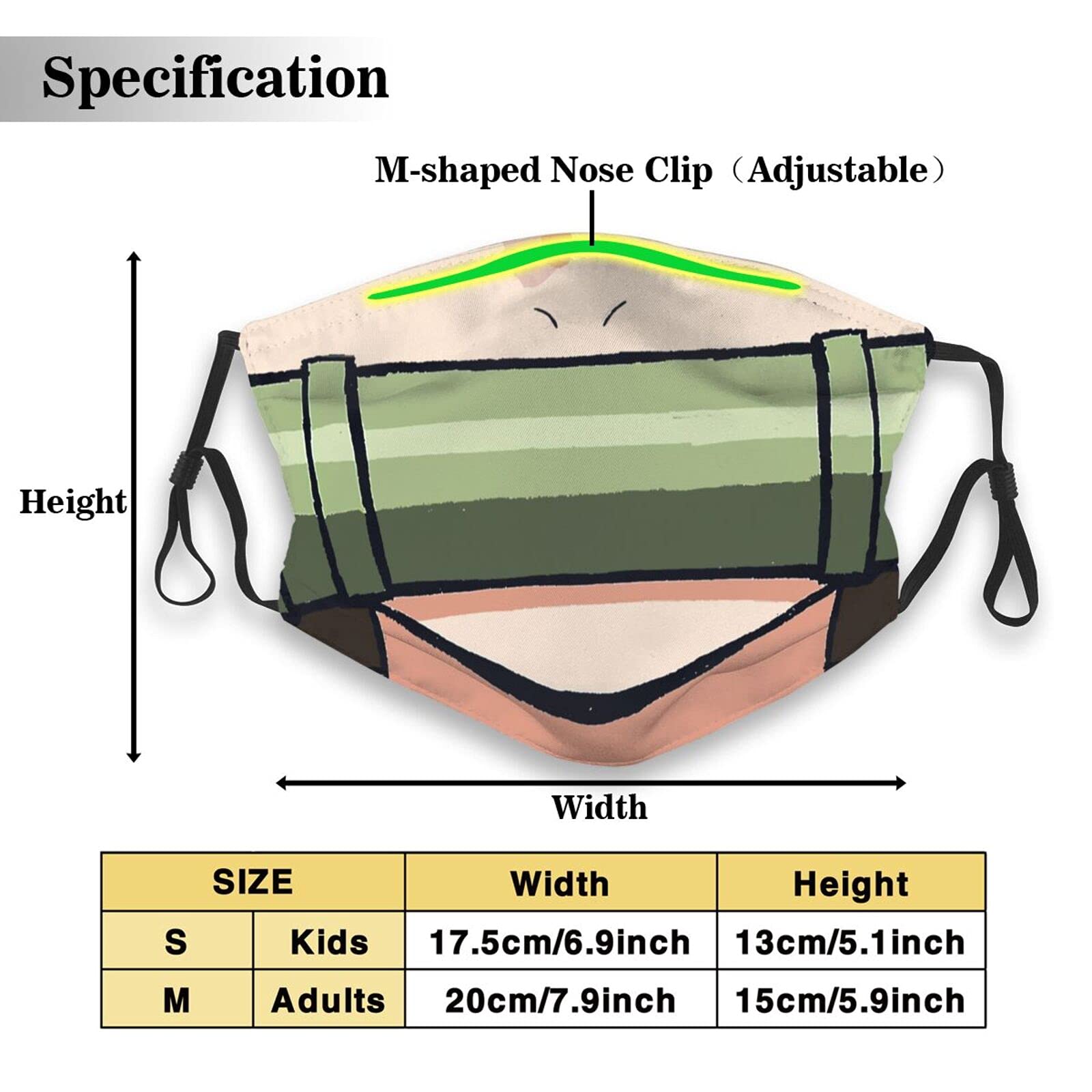 SFZTUH 3Pcs Men Women'S Face Mask Adjustable Reusable with Adjustable EarLoops Face Mask Bandana Balaclava-09