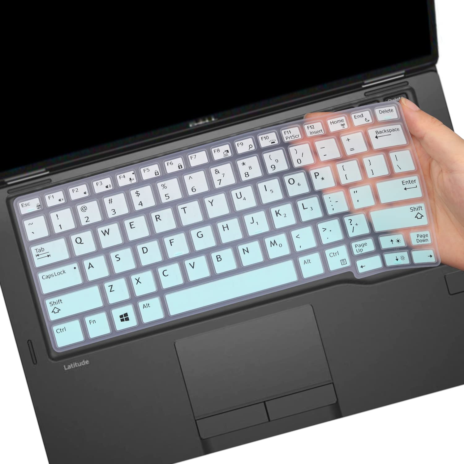 MUBUY Keyboard Cover Skin for Dell Latitude E7250 E5250 E7270 E7370 E5270 E7389 E5270 /Dell Latitude 5290 7280 7285 7290 7380 7390 5288 5289 US Keyboard Cover -CL