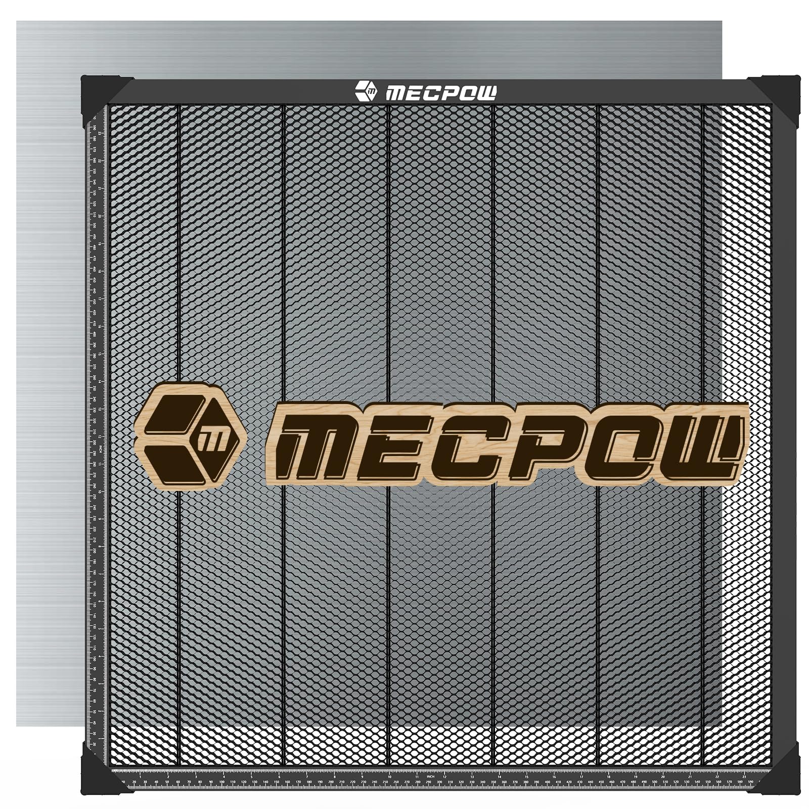 Mecpow Honeycomb Laser Bed, 650x650mm Honeycomb Working Table for Most Laser Engraver, Durable Steel Honeycomb Panel for Fast Heat Dissipation, Desktop-Protecting, 25.6'' x 25.6'' x 0.87''