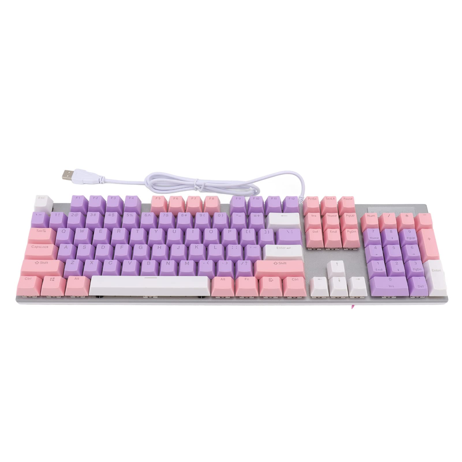 Yunseity Mechanical Gaming Keyboard, 104 Keys RGB Backlit Hot Swap Wired Keyboard with Red Switch, Portable Ergonomic Computer Keyboard for for OS Red Switch