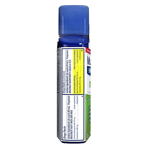 Mucinex FastMax DM Max Cold & Flu Liquid - Thins Mucus, Relieves Cough, Chest Congestion, Pain, Fever, Sneezing, Sore Throat, Runny Nose
