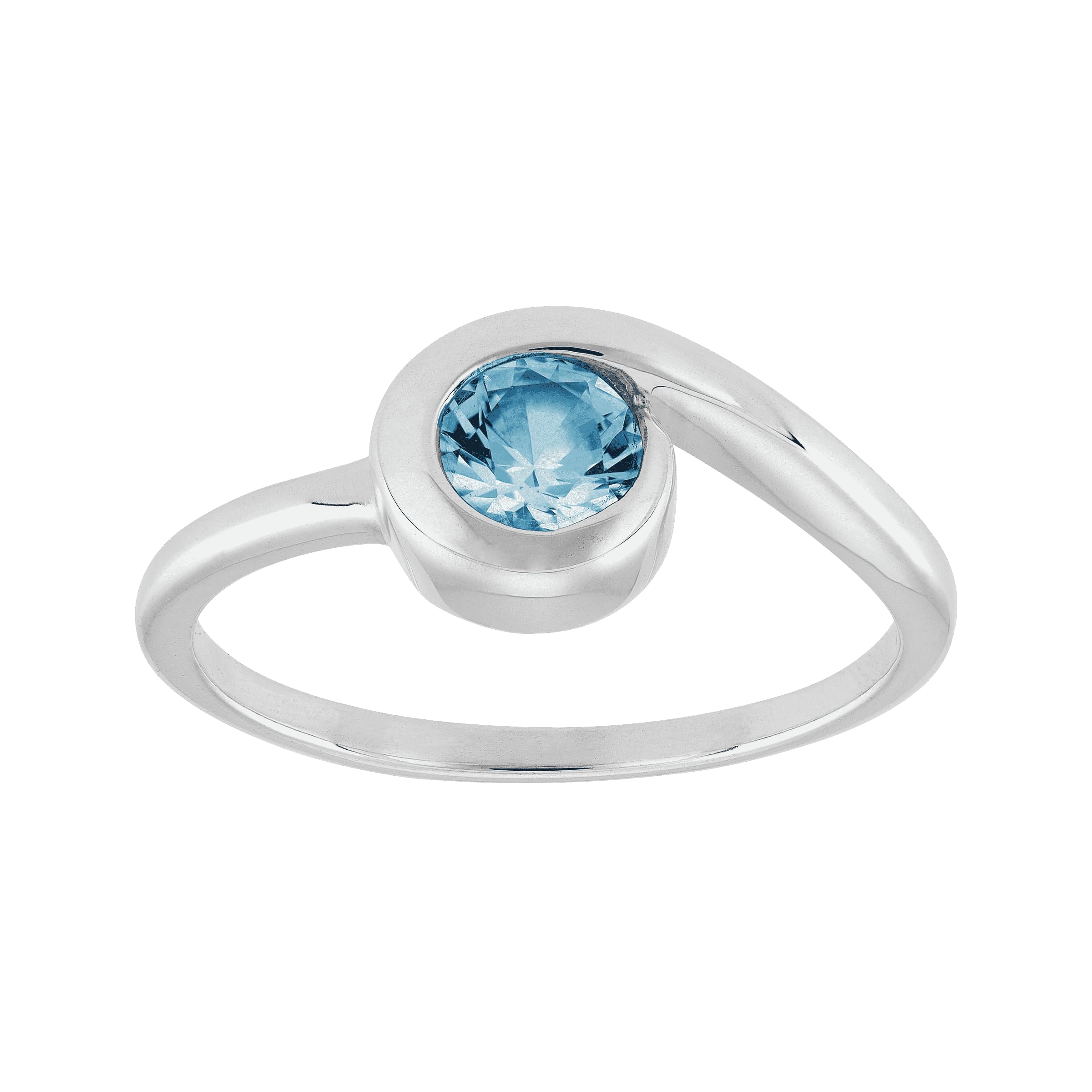Silpada 'Another Trip Around the Sun' Created Aquamarine Ring in Sterling Silver, Size 8, Size 8