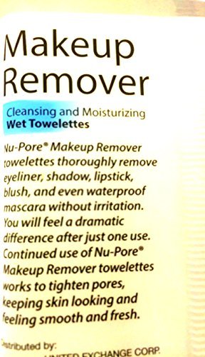 Nu-pore Makeup Remover, Cleansing and Moisturizing Wet 25 Towelettes (Pack of 6) by nu-pore