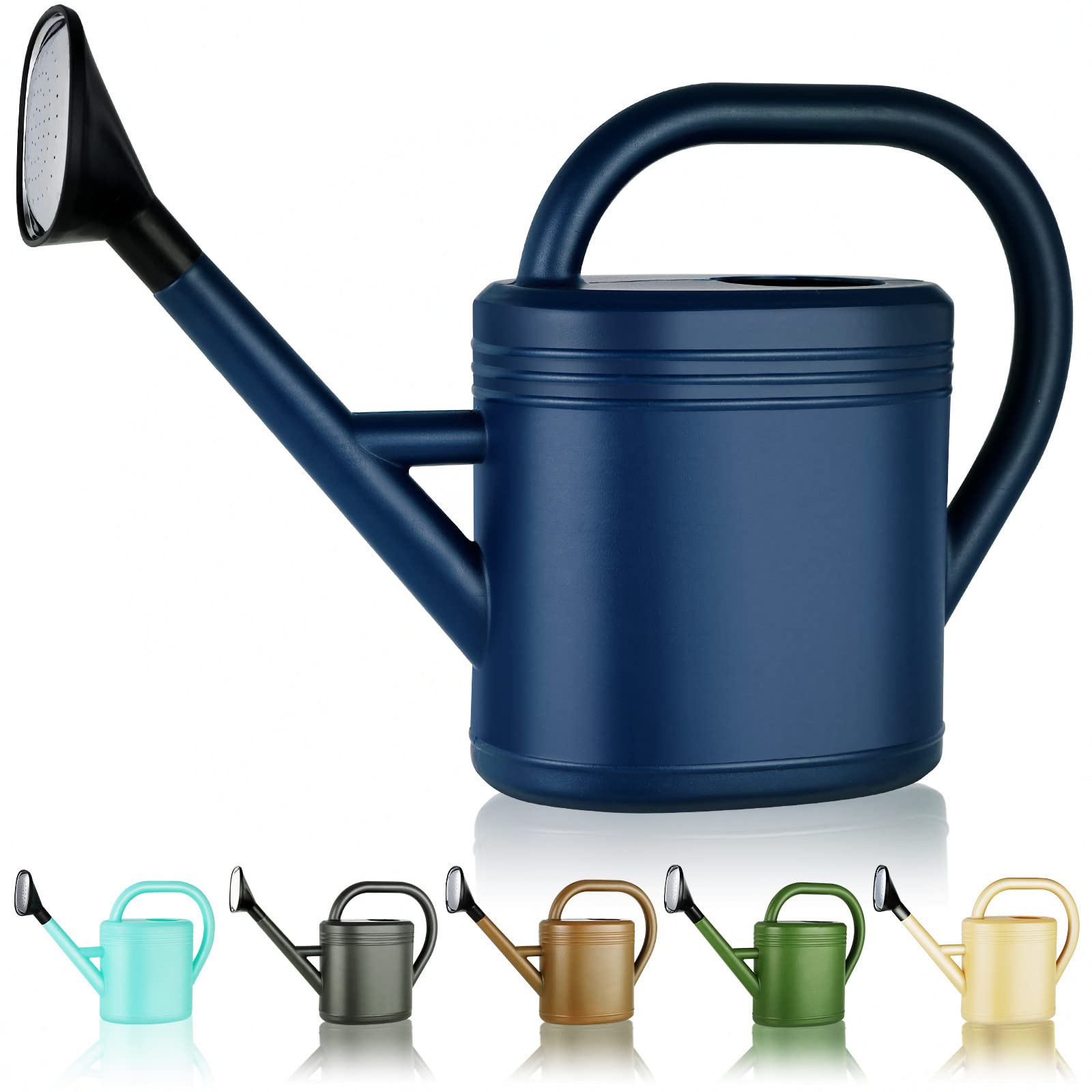 Watering Can for Indoor Plants, Garden Watering Cans for Outdoor Plant House Flower, Modern, Large Long Spout with Sprinkler Head 1 Gallon