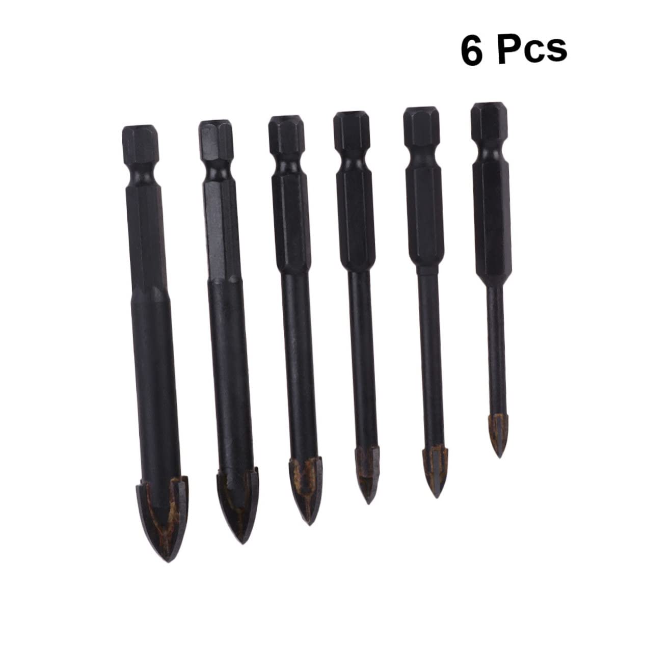 VILLCASE 12 Pcs Glass Drill Bits Tile Drill Bit Tile Glass Drill Ceramic Drill Bits Triangle Glass Drill Reamer Ceramics