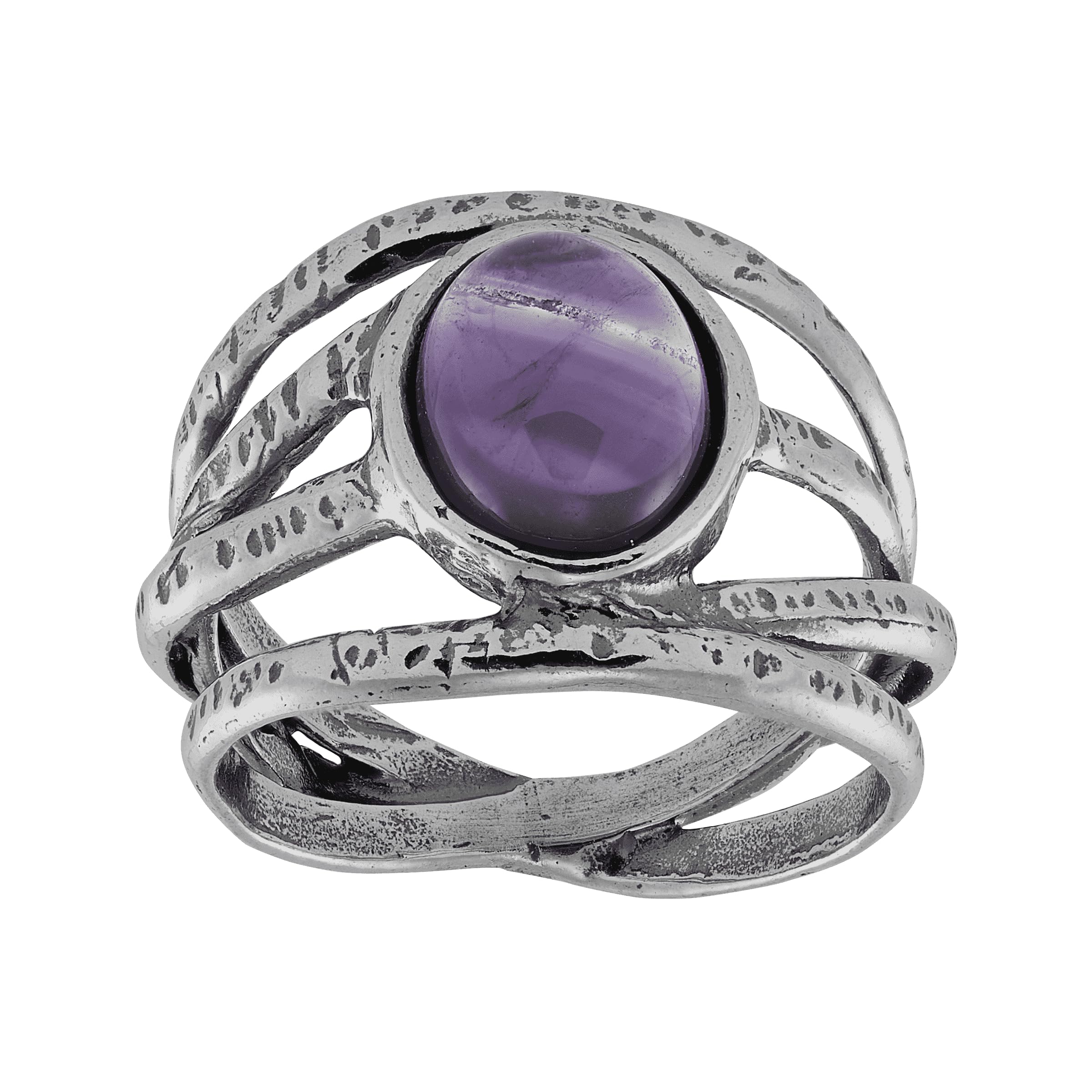 Silpada 'Eye in the Sky' Amethyst Ring in Sterling Silver, Size 9, Size 9