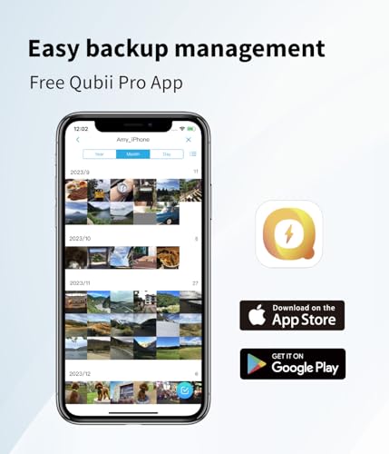 MAKTAR Qubii Duo - USB-A Flash Drive Fits iPad Flash Drive for Android Smartphone iPhone Backup Flash Drive iPhone Photo Backup Storage Device with File Organizer App - White w/o Micro SD Memory