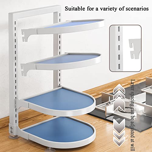 YUEGOO Kitchen Sinks Solid Under Sink Storage, Under Cabinet Storage Rack Multifunctional Bathroom Sink Storage Pot Rack Under Sink Rack Shelf/White/25.5 * 29.5 * 33cm